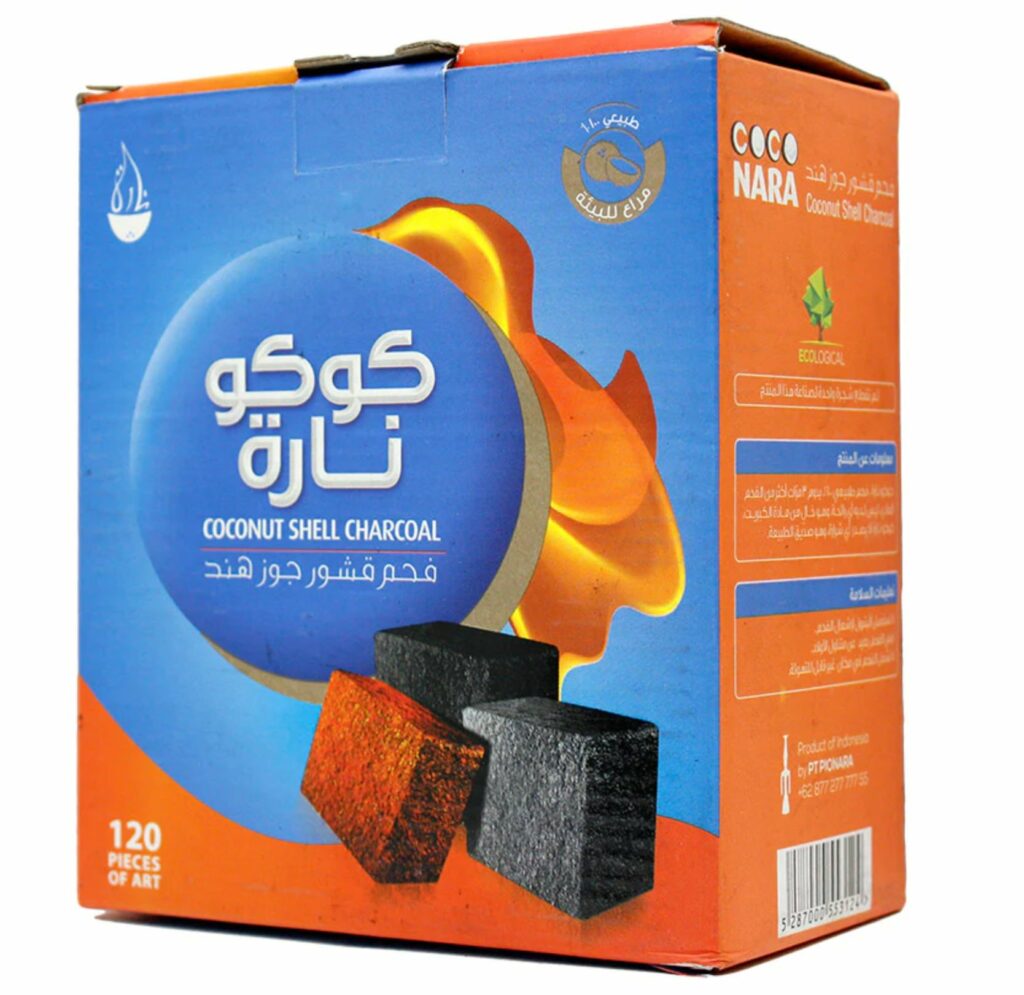 Coco Nara Hookah Charcoal 120 L Cubes – Direct Linq Distribution